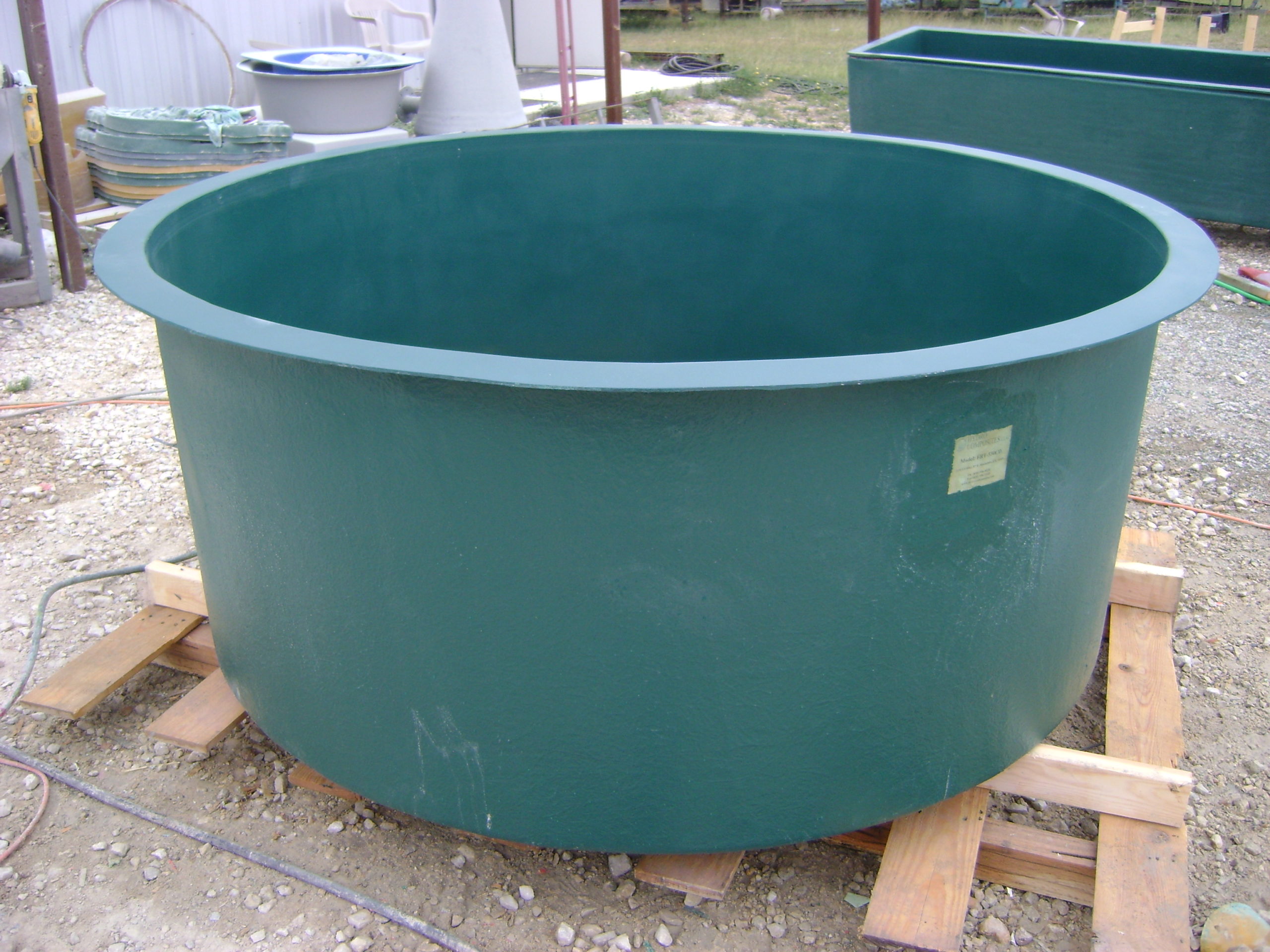 530 gal. Round Fiberglass Tank with Flat Bottom - Hydro Composites, LLC