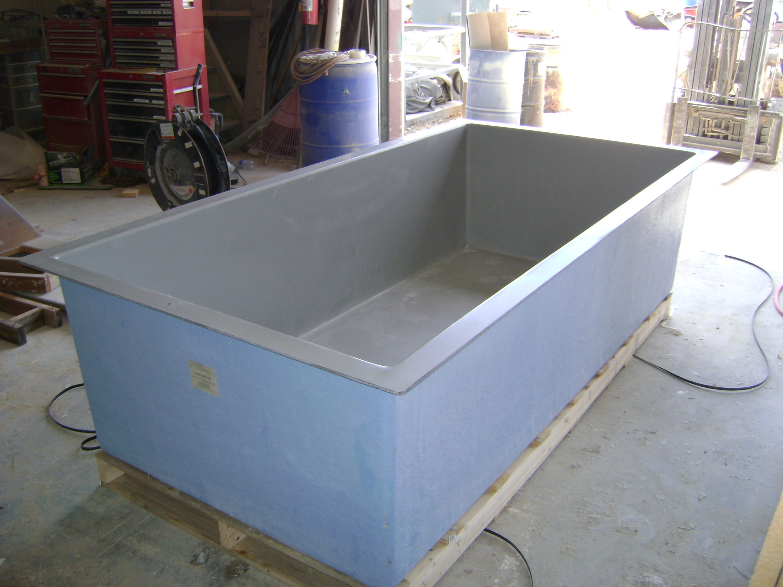 519 gal. Rectangular Fiberglass Tank - Hydro Composites, LLC