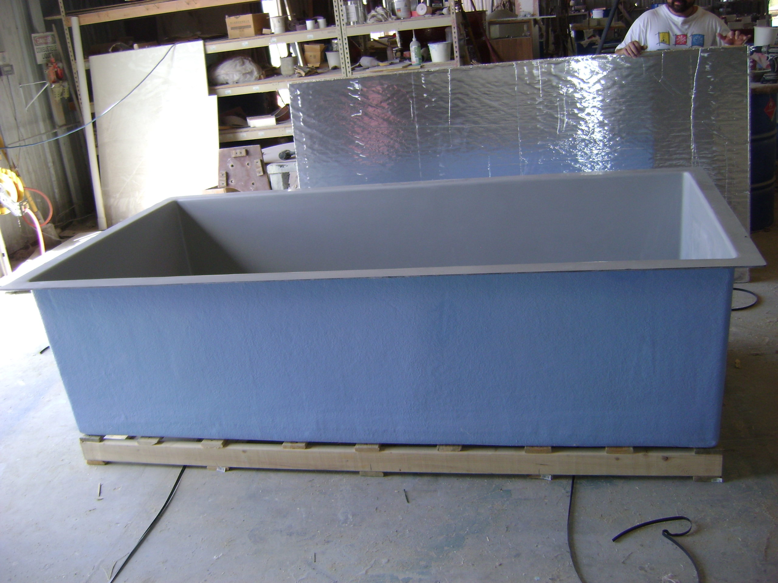 519 gal. Rectangular Fiberglass Tank - Hydro Composites, LLC