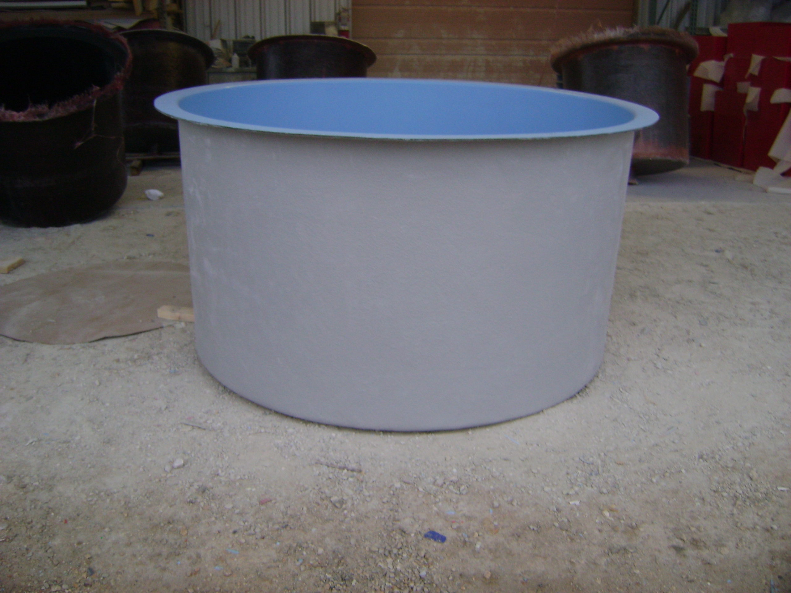705 gal. Round Fiberglass Tank with Flat Bottom - Hydro Composites, LLC