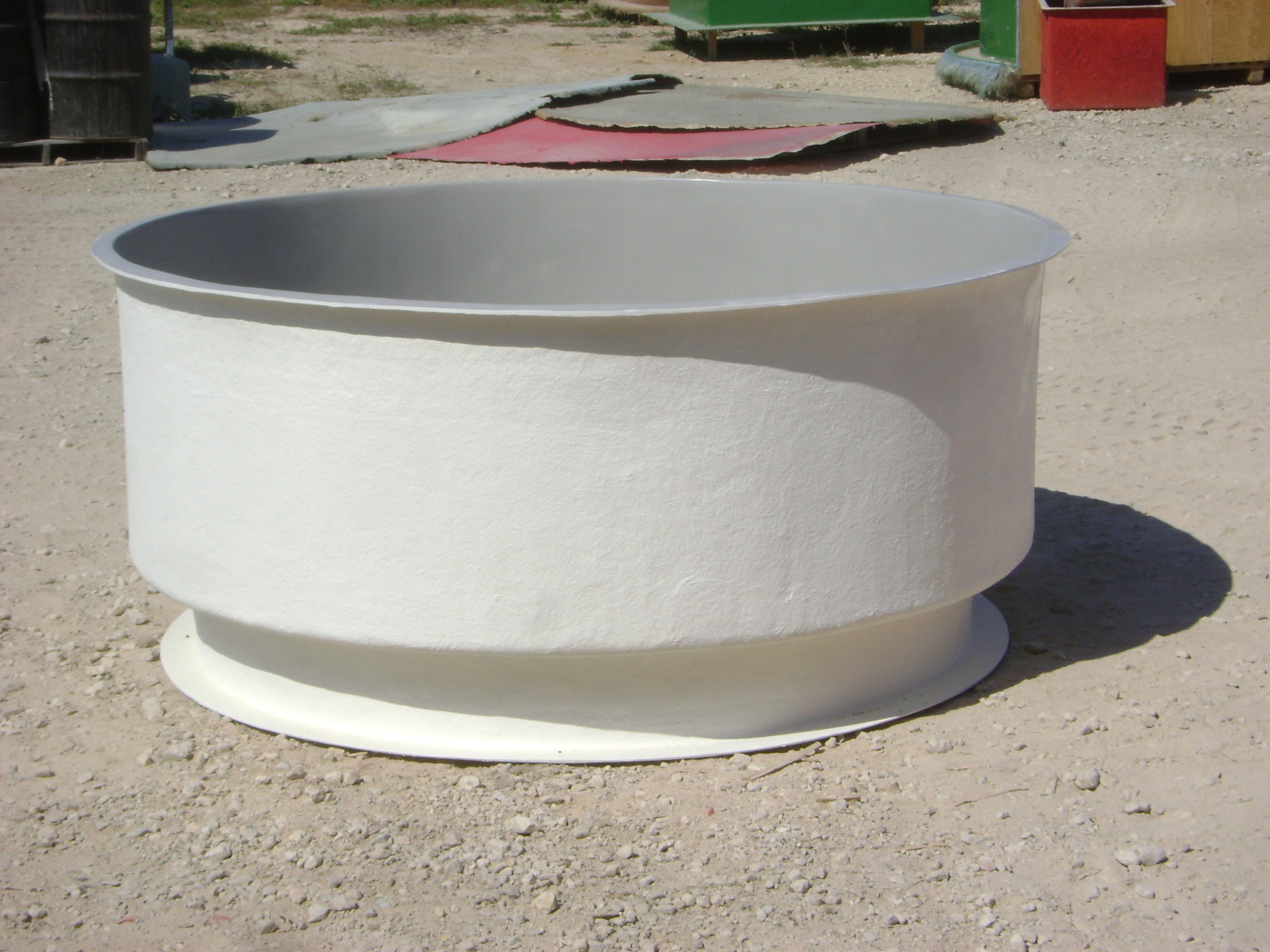 423 gal. Round Fiberglass Tank with Flat Bottom - Hydro Composites, LLC