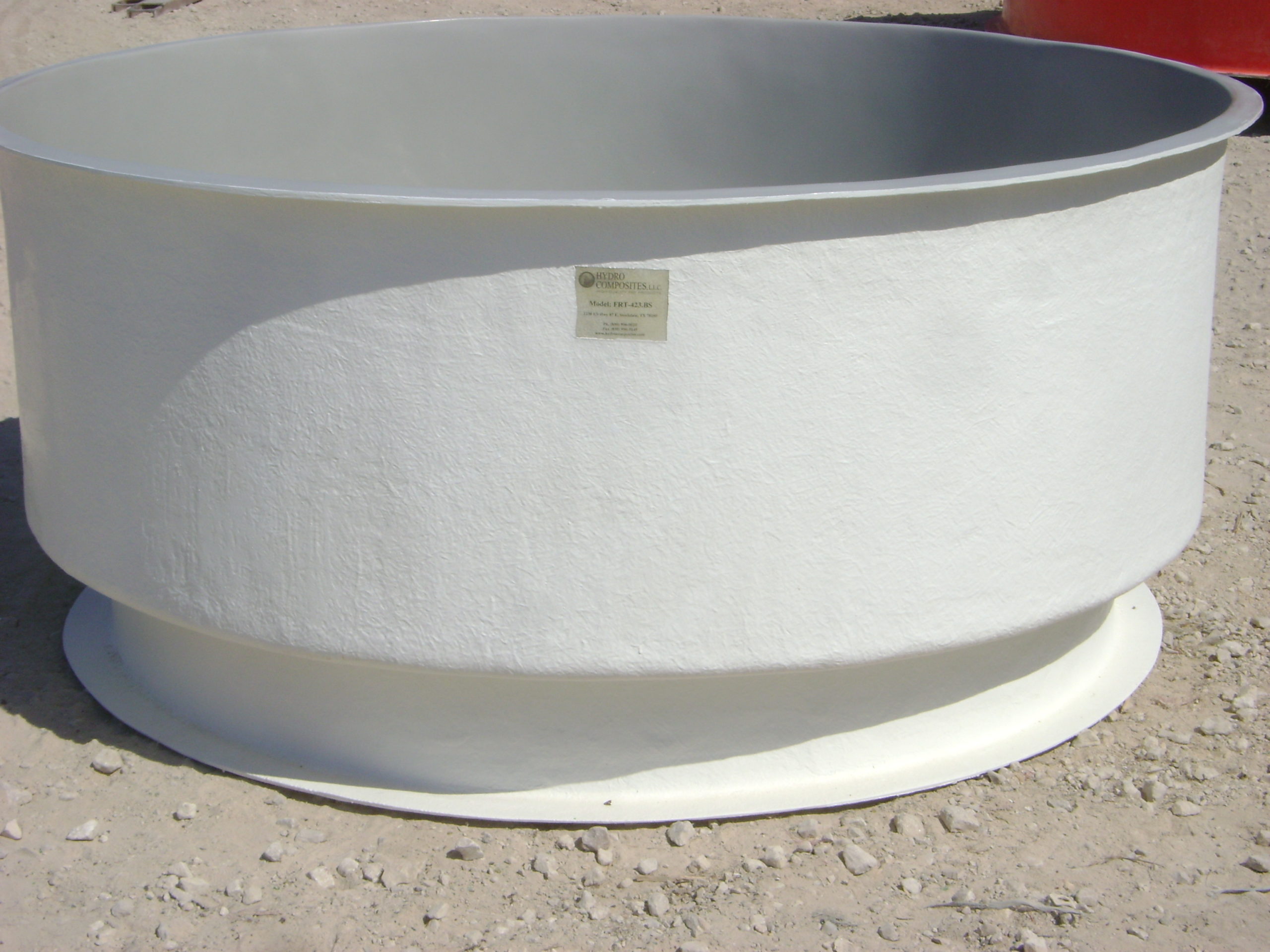 423 gal. Round Fiberglass Tank with Flat Bottom - Hydro Composites, LLC