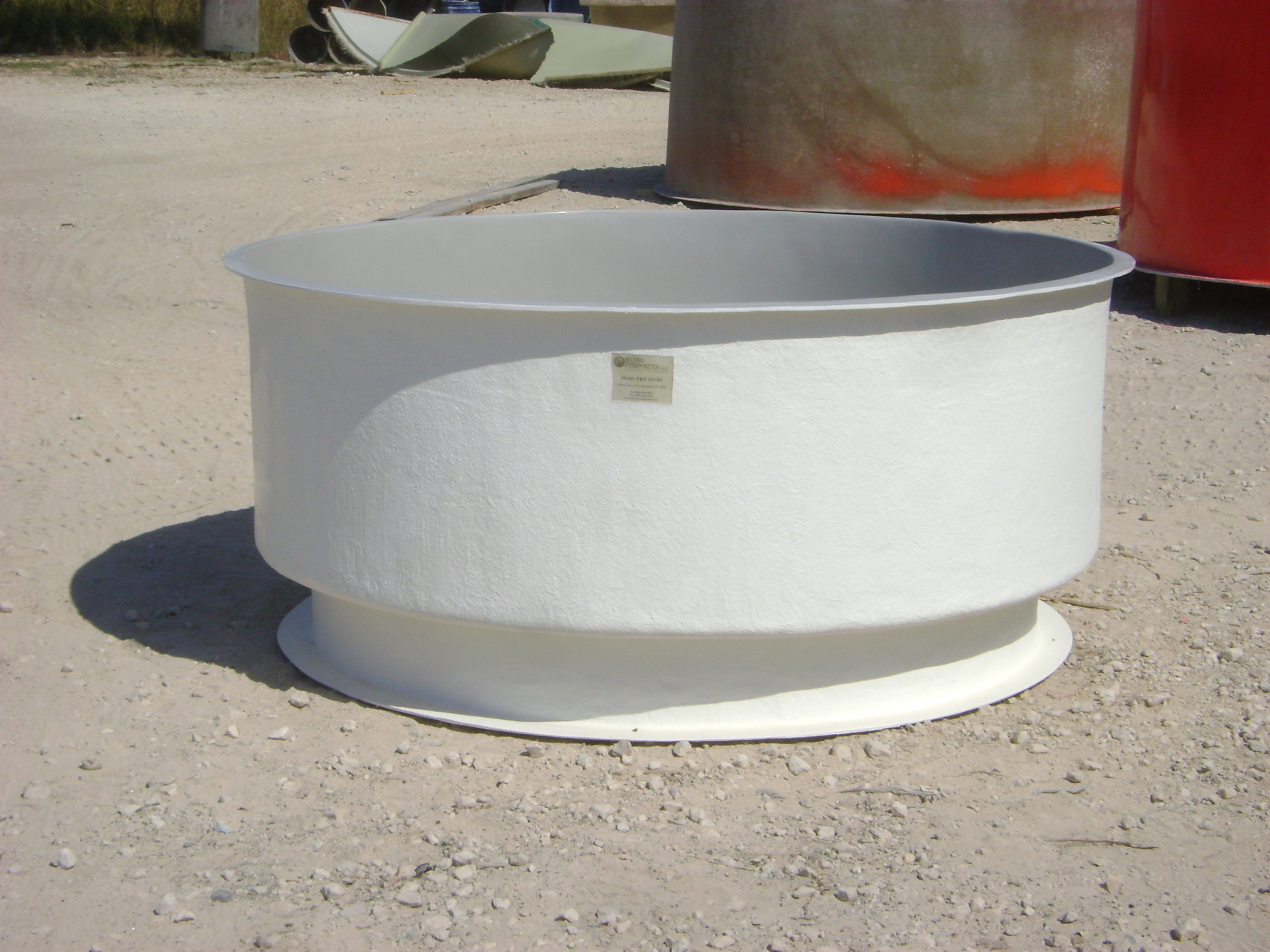 423 gal. Round Fiberglass Tank with Flat Bottom - Hydro Composites, LLC