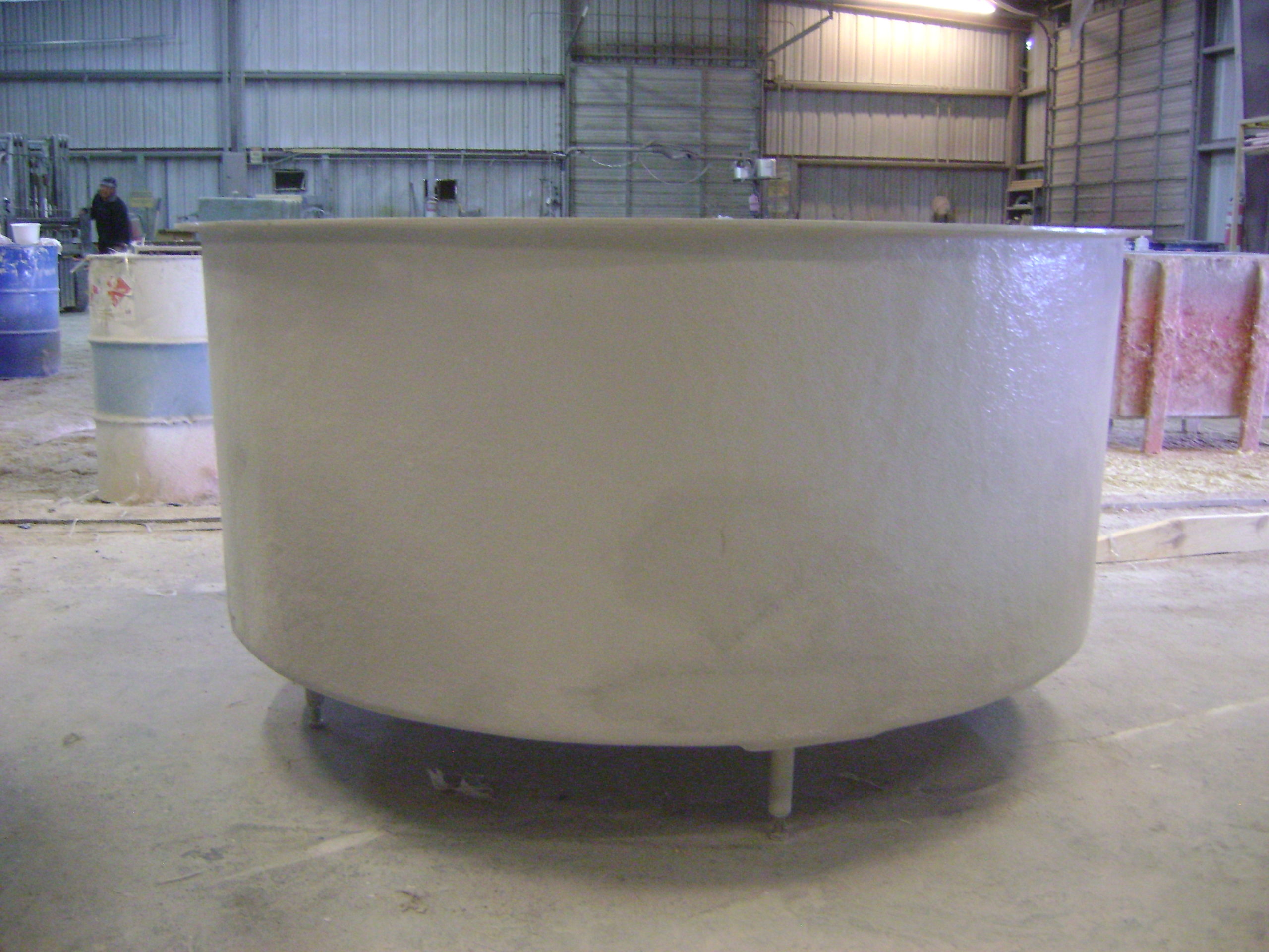 530 gal. Round Fiberglass Tank with Flat Bottom - Hydro Composites, LLC