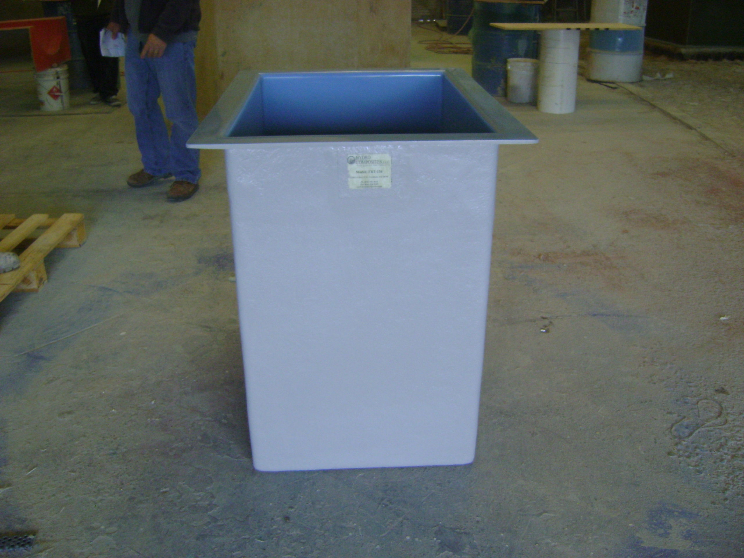 134 gal. Rectangular Fiberglass Tank - Hydro Composites, LLC