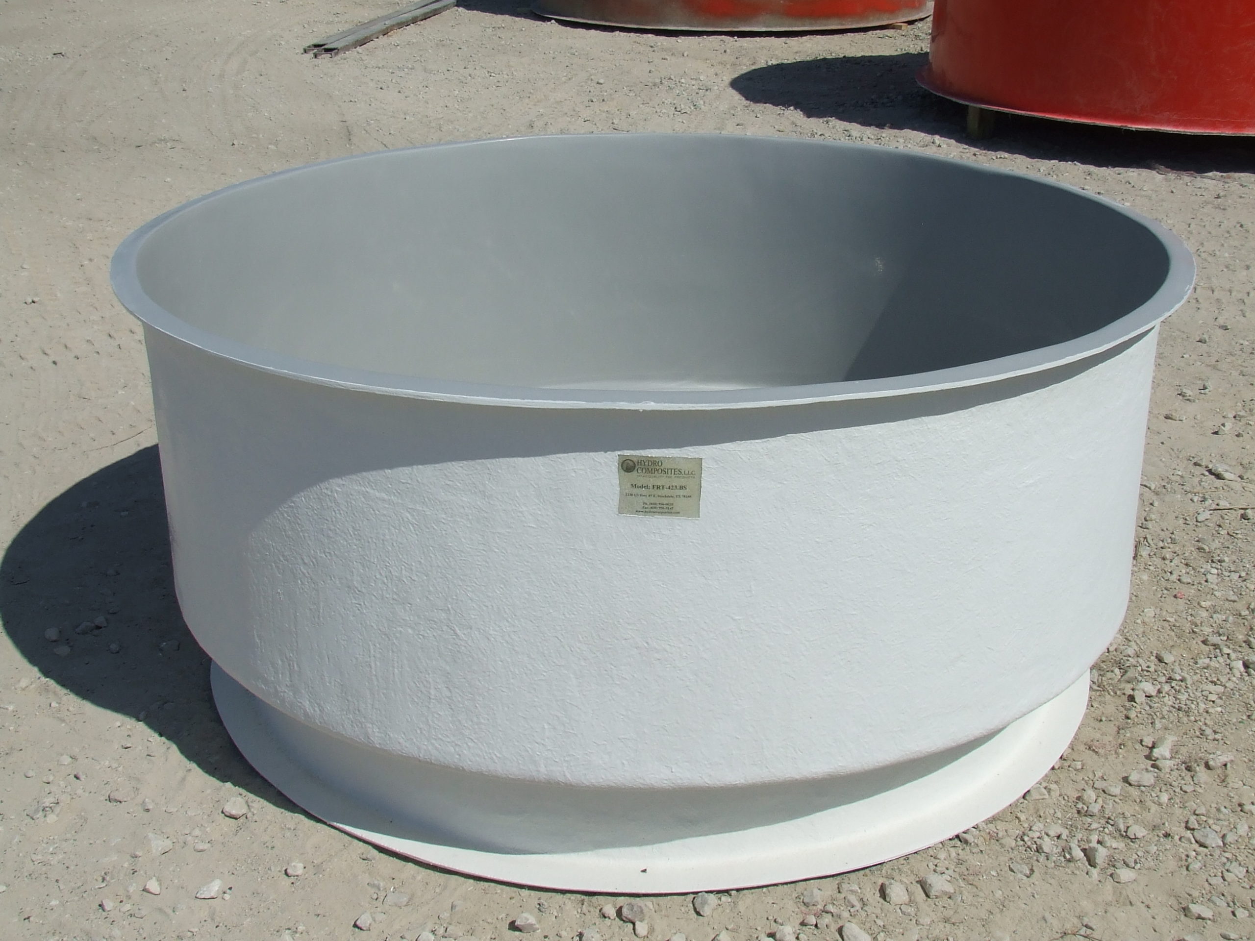 423 gal. Round Fiberglass Tank with Flat Bottom - Hydro Composites, LLC
