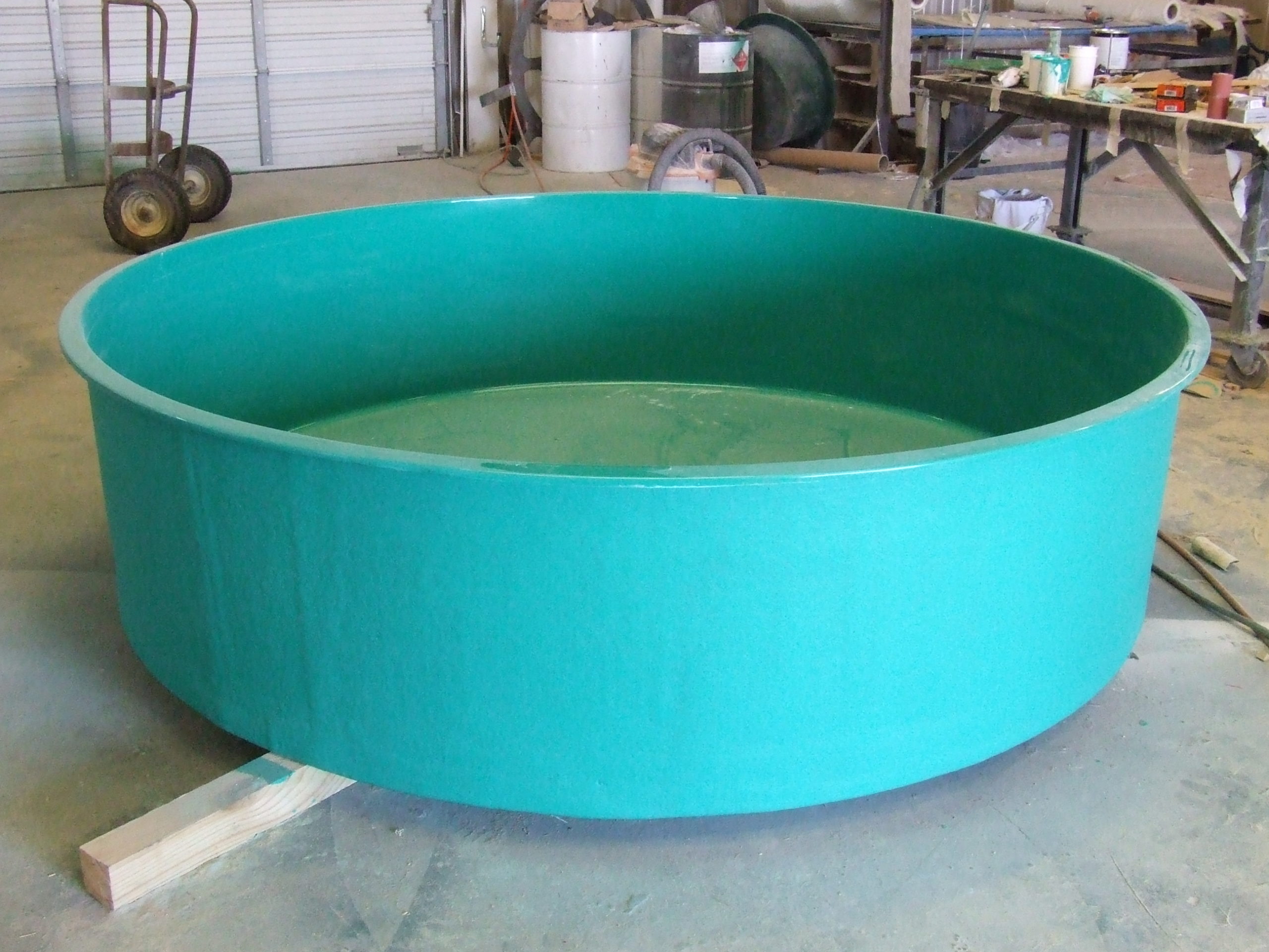 735 gal. Round Fiberglass Tank with Flat Bottom - Hydro Composites, LLC