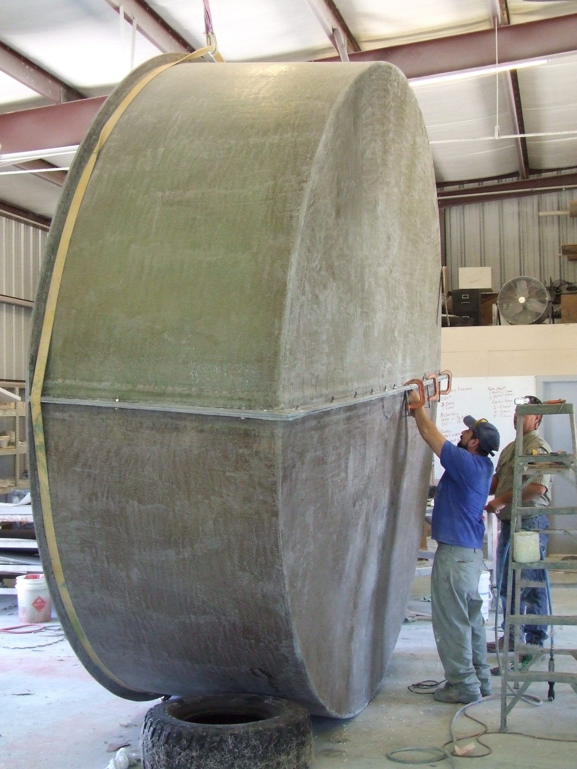 3,380 gal. Round Fiberglass Tank with Flat Bottom | Hydro Composites, LLC