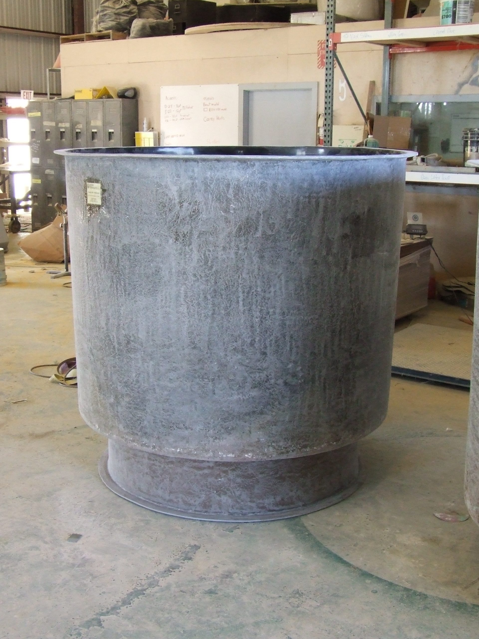 570 gal. Round Fiberglass Tank with Flat Bottom - Hydro Composites, LLC