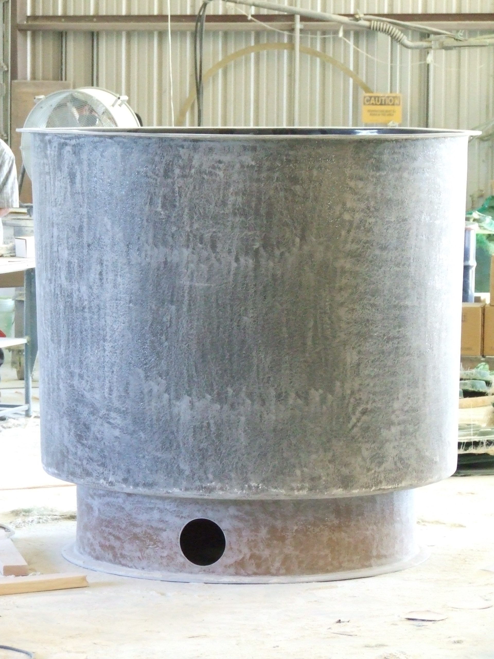 570 gal. Round Fiberglass Tank with Flat Bottom - Hydro Composites, LLC
