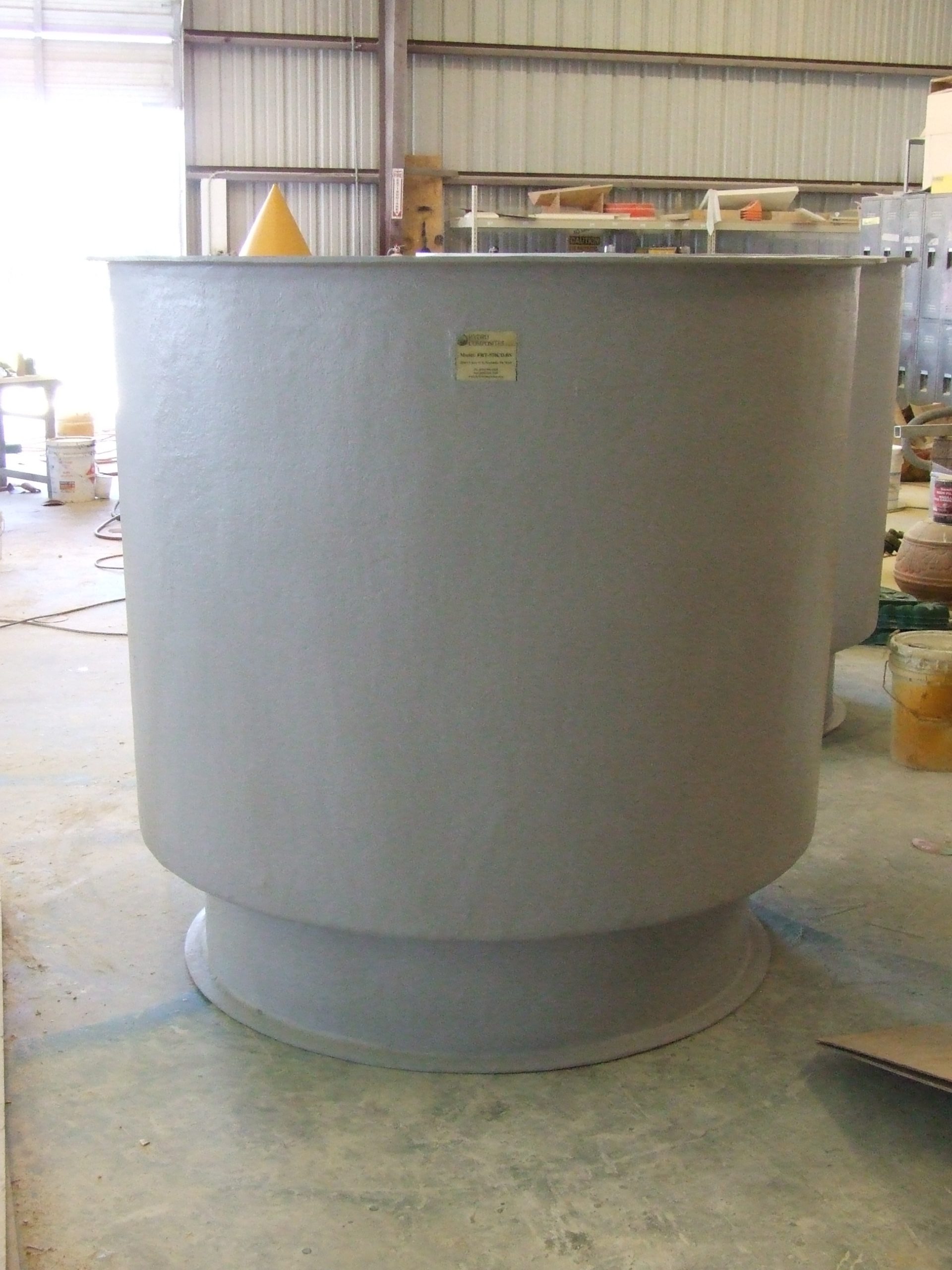 570 gal. Round Fiberglass Tank with Flat Bottom - Hydro Composites, LLC