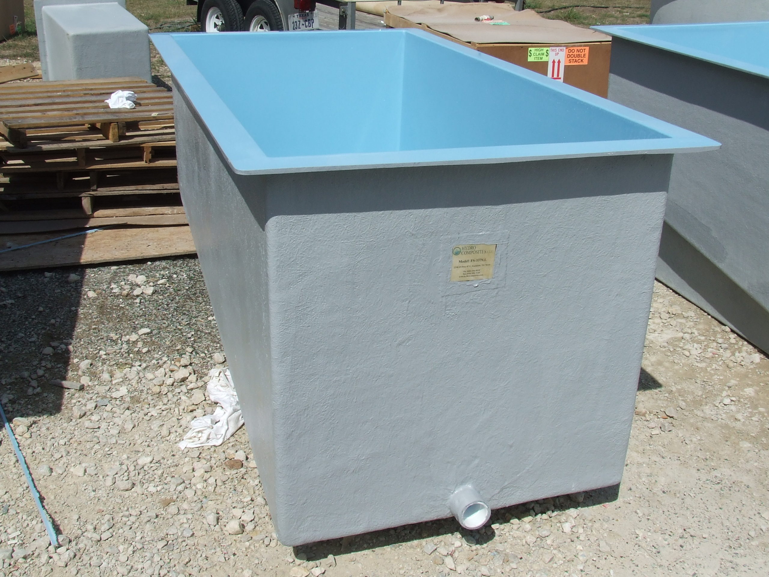 337 gal. Rectangular Fiberglass Sump Tank - Hydro Composites, LLC