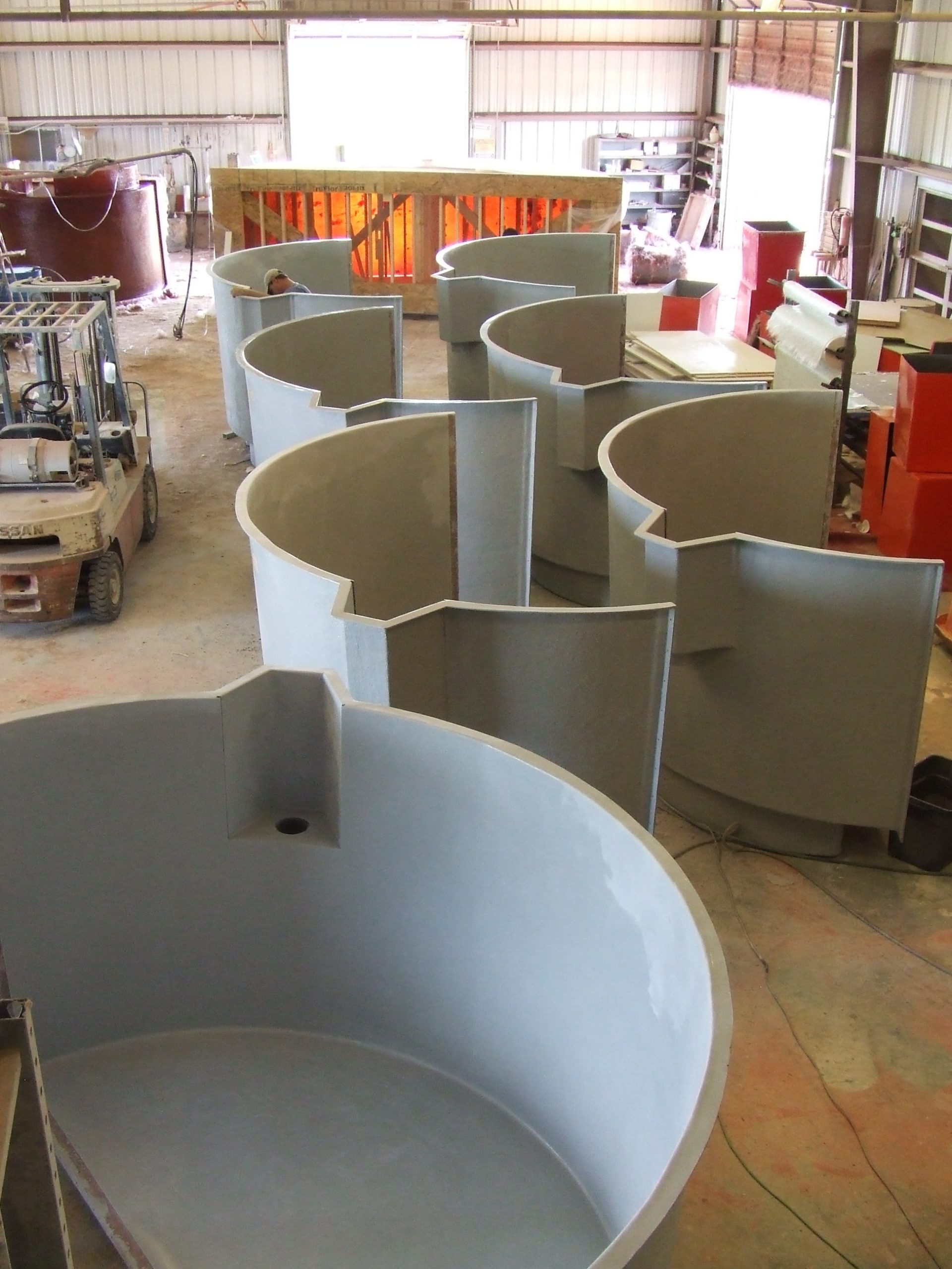 2,890 gal. Round Fiberglass Tank with Flat Bottom - Hydro Composites, LLC