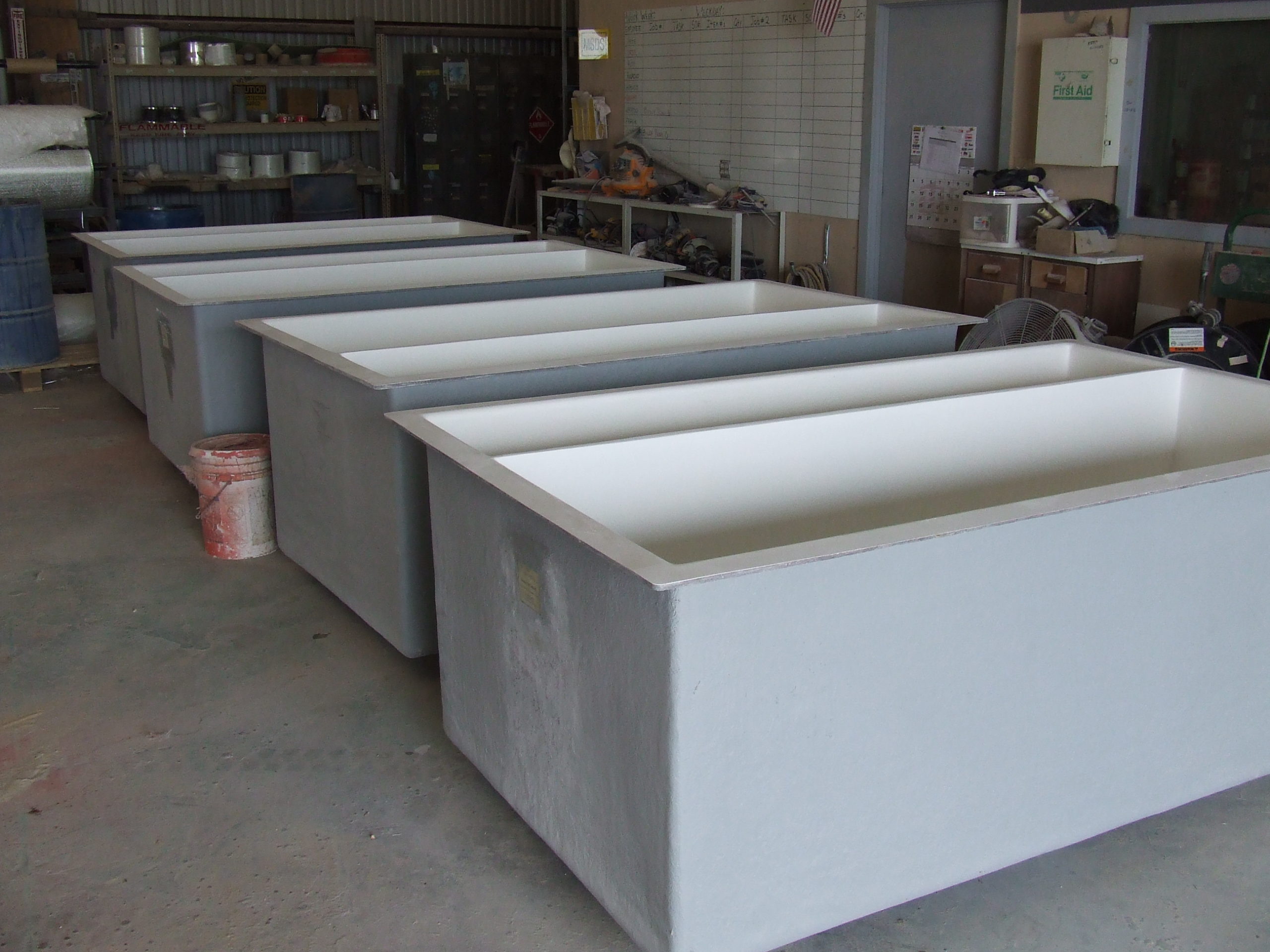 445 gal. Rectangular Fiberglass Tank - Hydro Composites, LLC