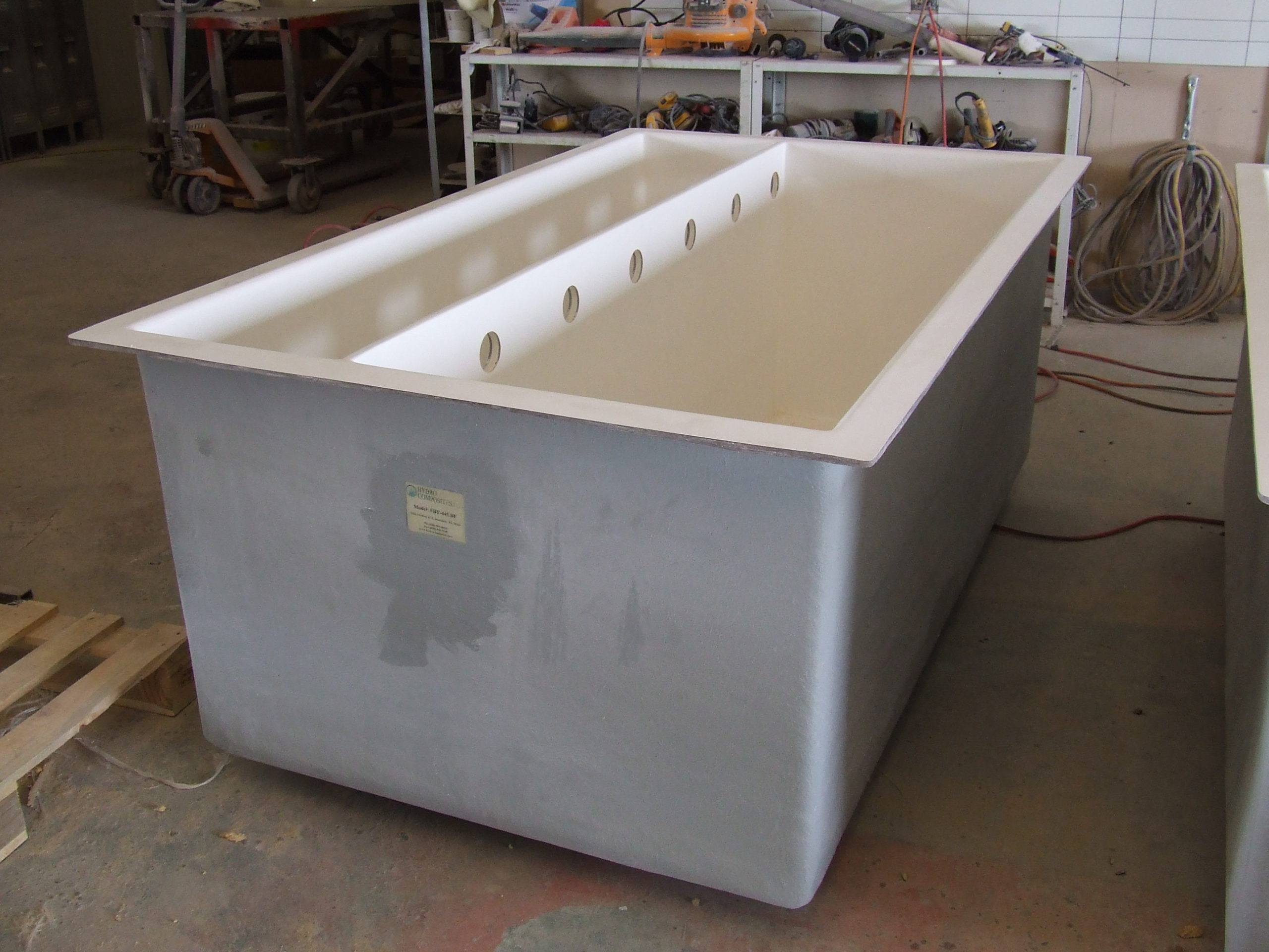 445 gal. Rectangular Fiberglass Tank - Hydro Composites, LLC