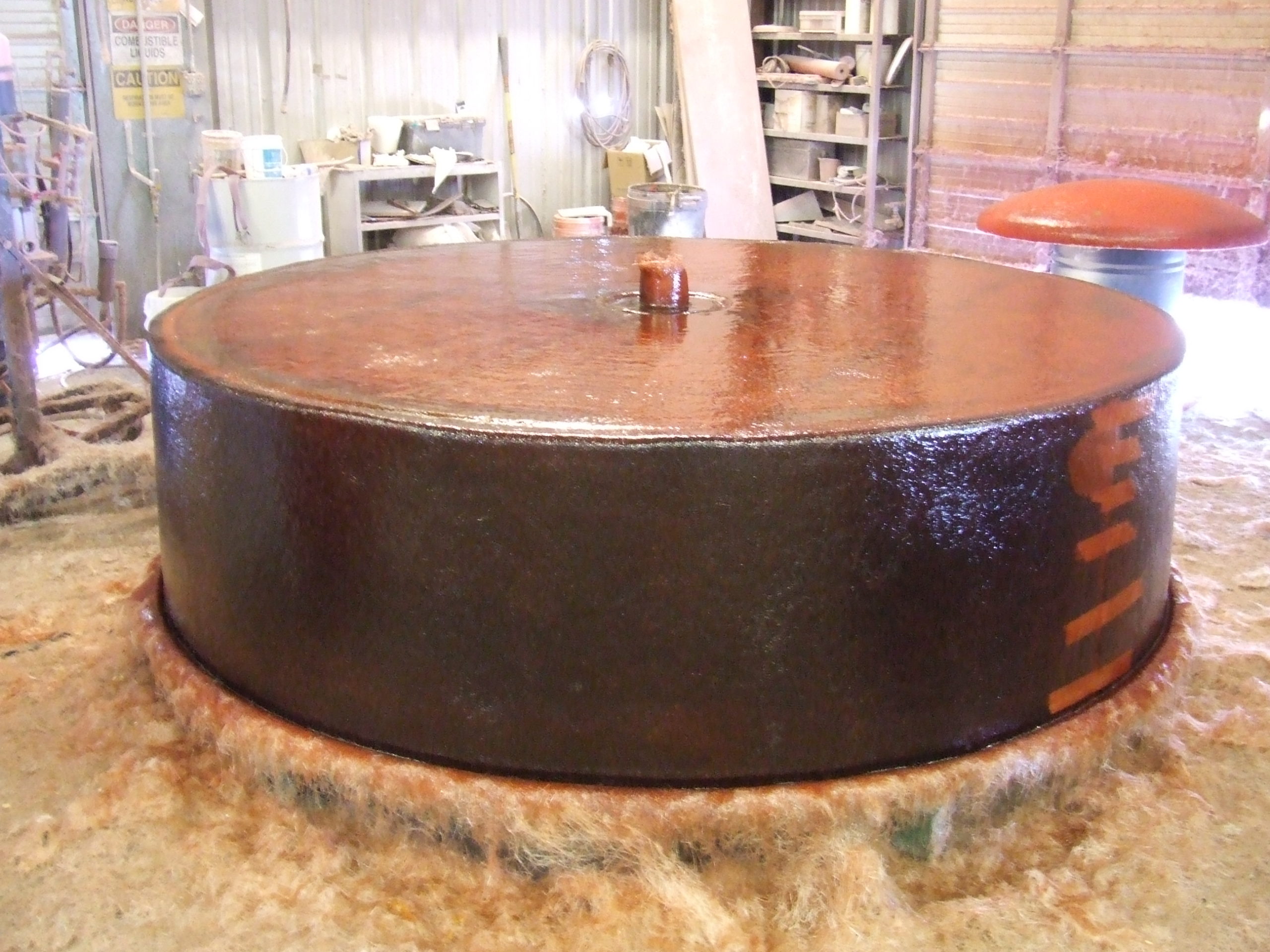 735 gal. Round Fiberglass Tank with Flat Bottom | Hydro Composites, LLC
