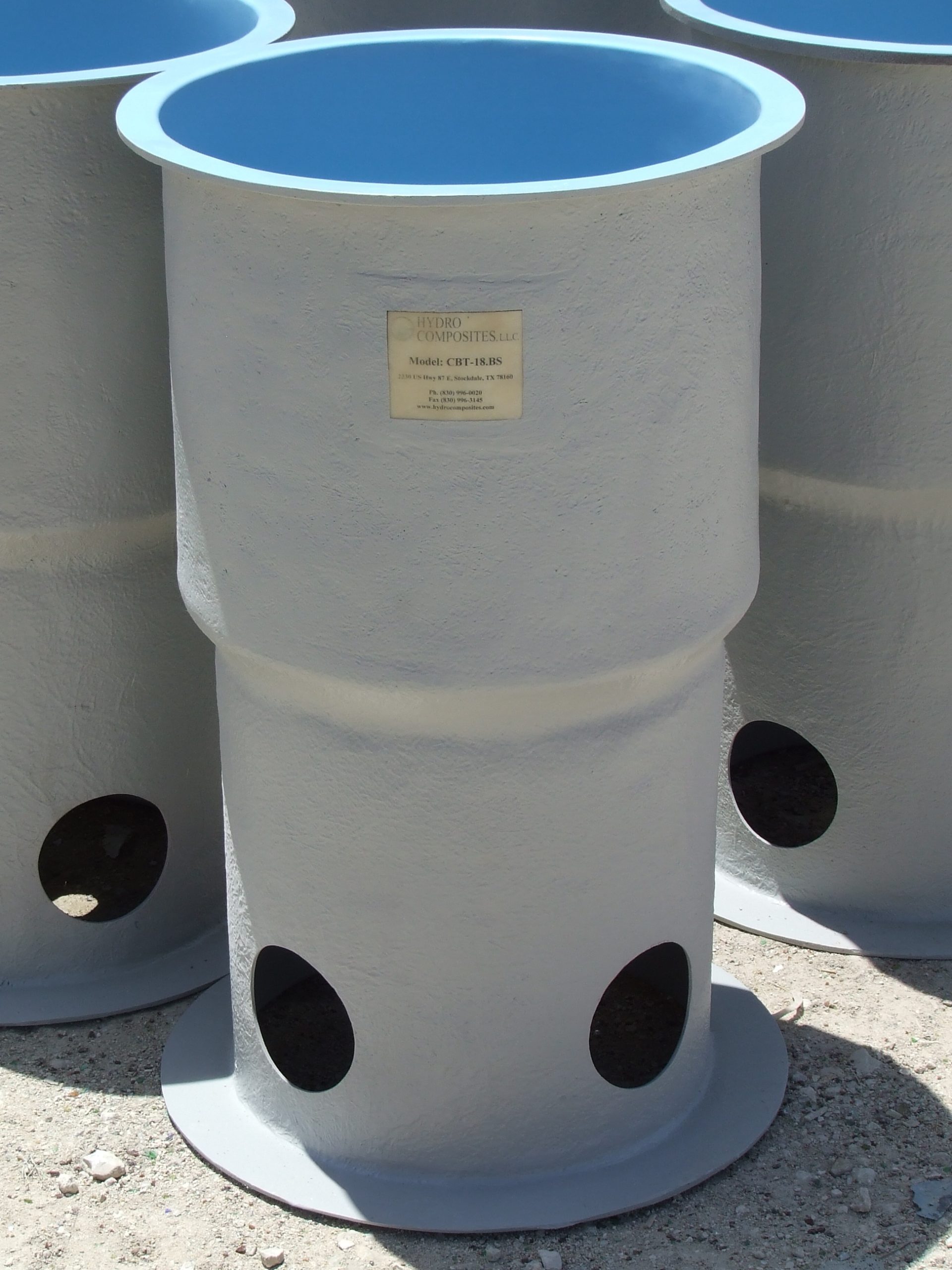 18 gal. Cone Bottom Fiberglass Tank - Hydro Composites, LLC