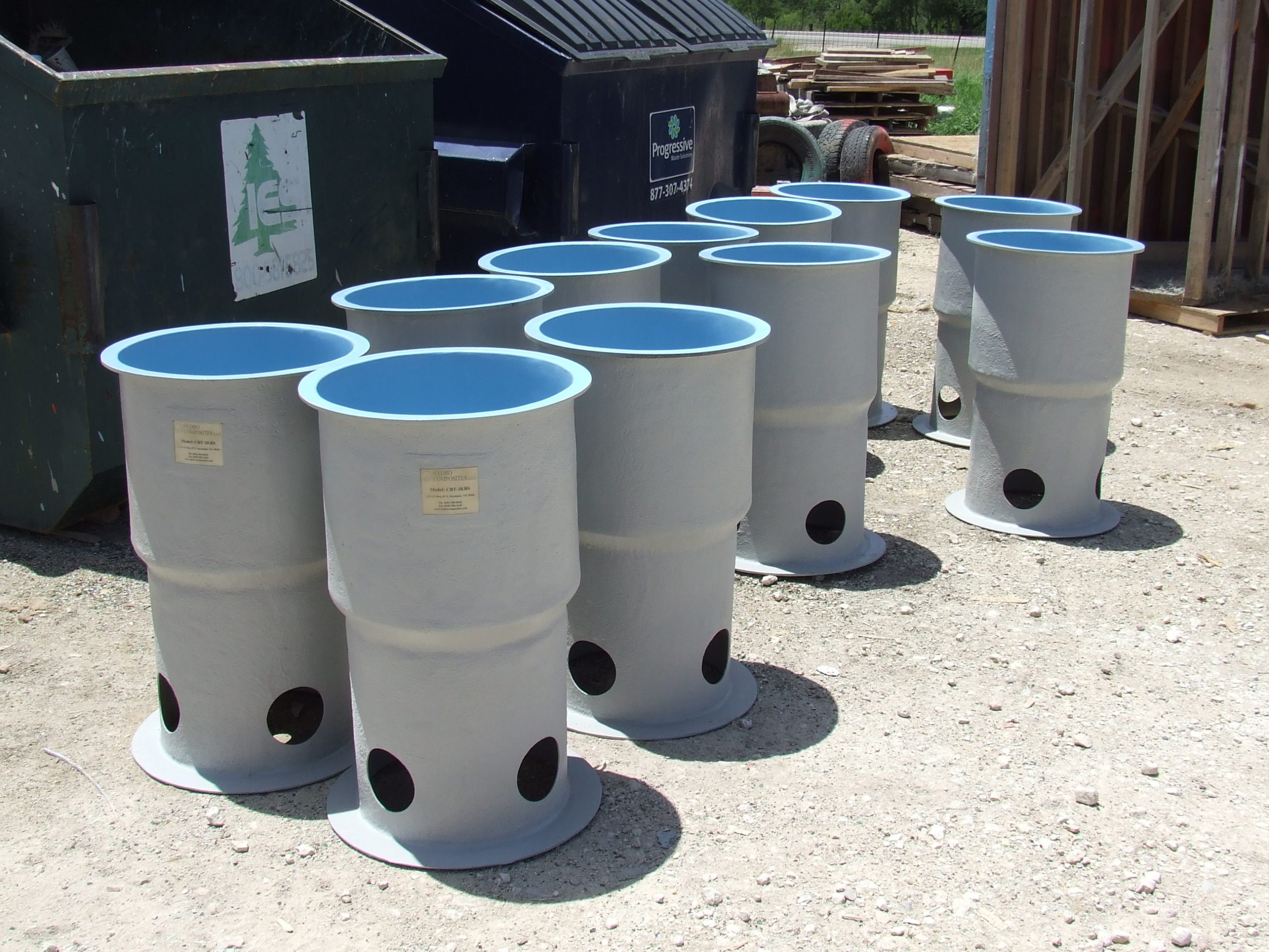 18 gal. Cone Bottom Fiberglass Tank - Hydro Composites, LLC