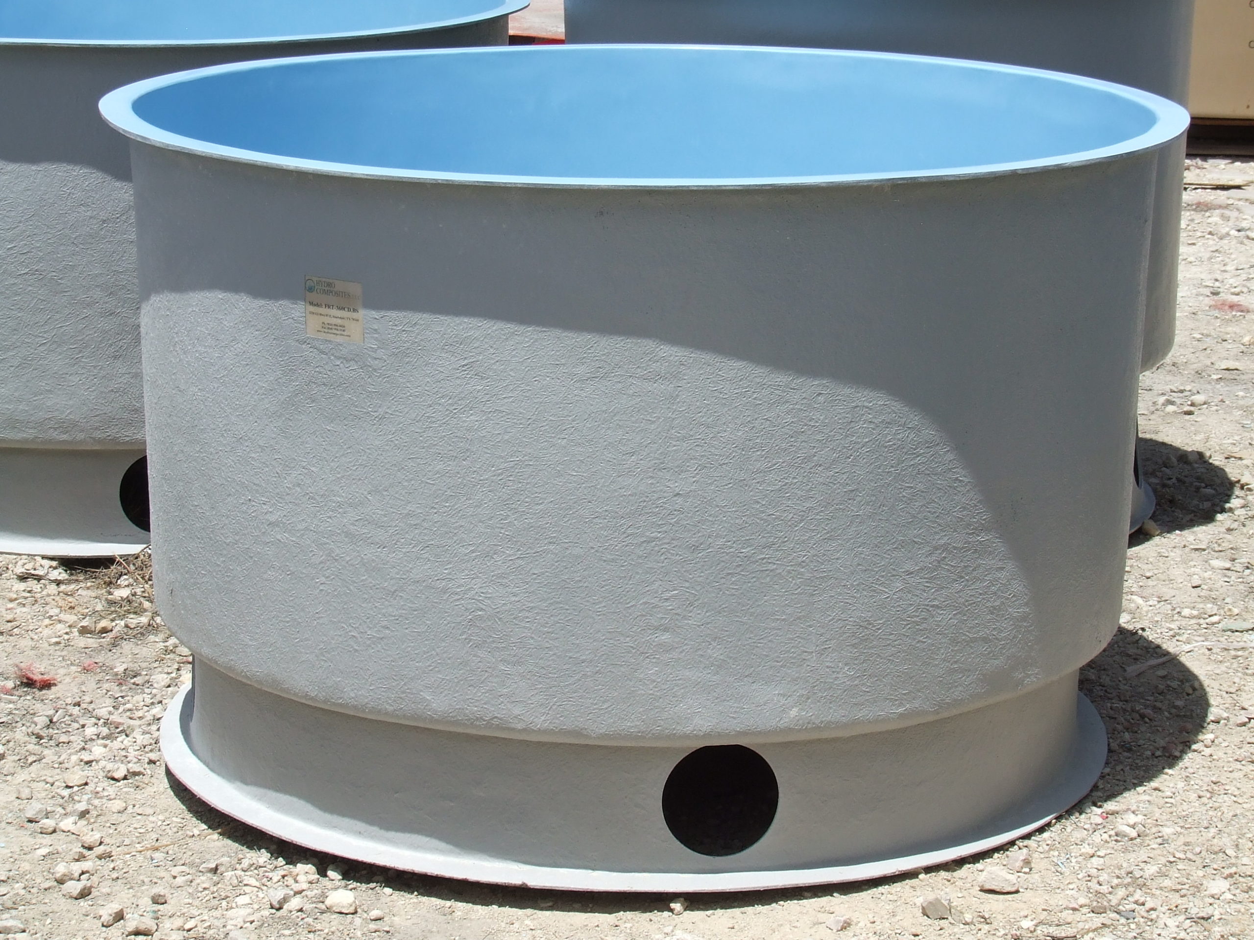 360 gal. Round Fiberglass Tank with Flat Bottom - Hydro Composites, LLC