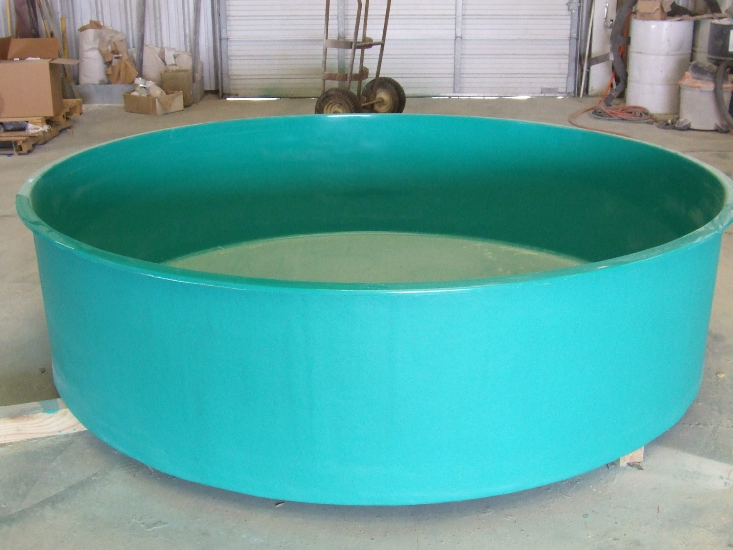 735 gal. Round Fiberglass Tank with Flat Bottom | Hydro Composites, LLC