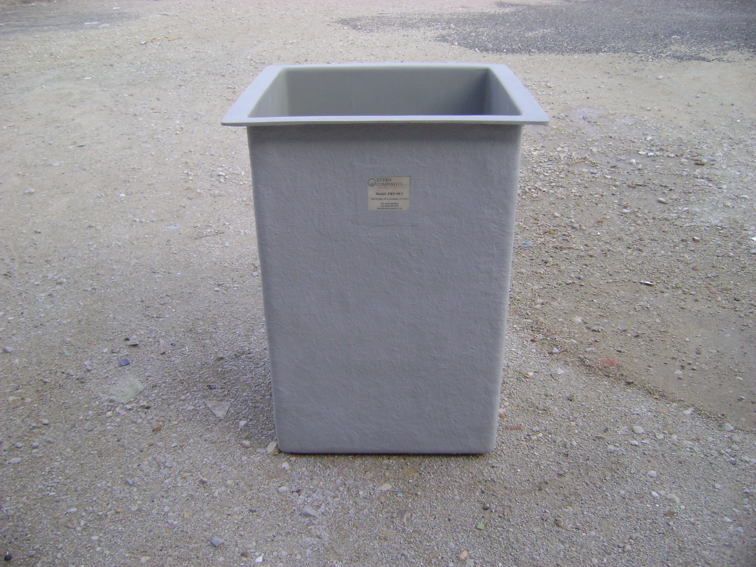 90 gal. Square Fiberglass Tank - Hydro Composites, LLC