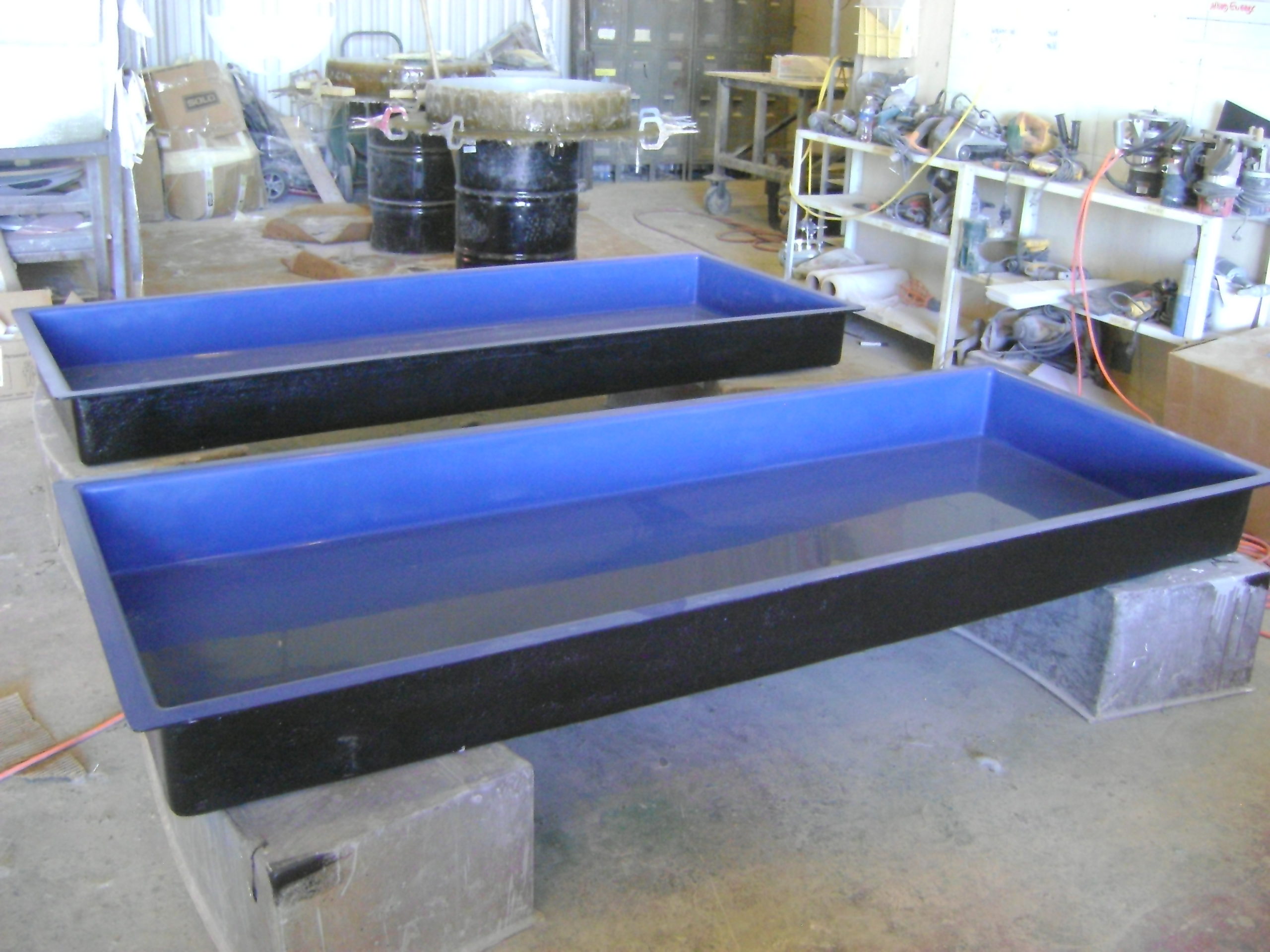 121 gal. Rectangular Fiberglass Tray - Hydro Composites, LLC