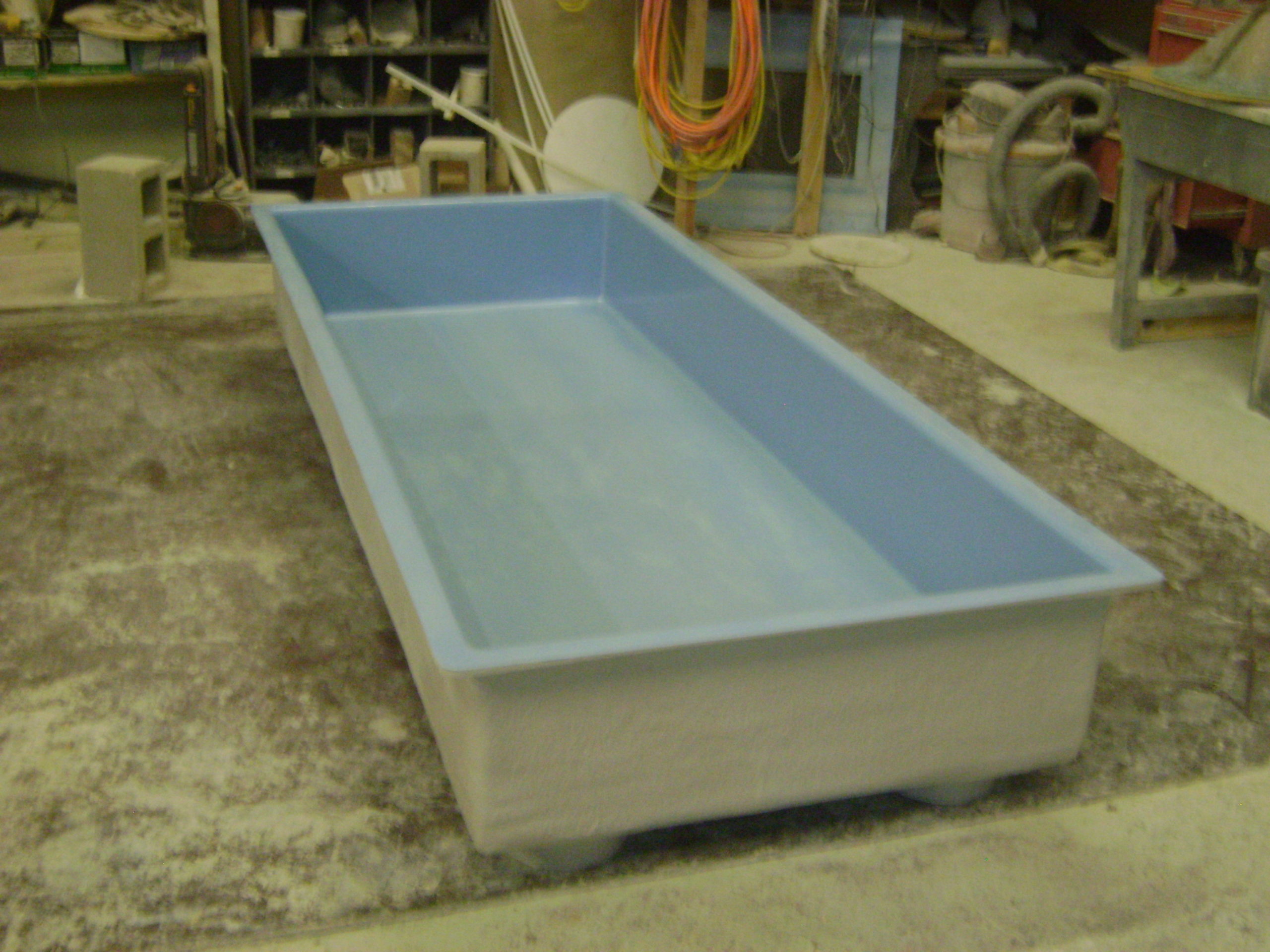 178 gal. Rectangular Fiberglass Tray - Hydro Composites, LLC