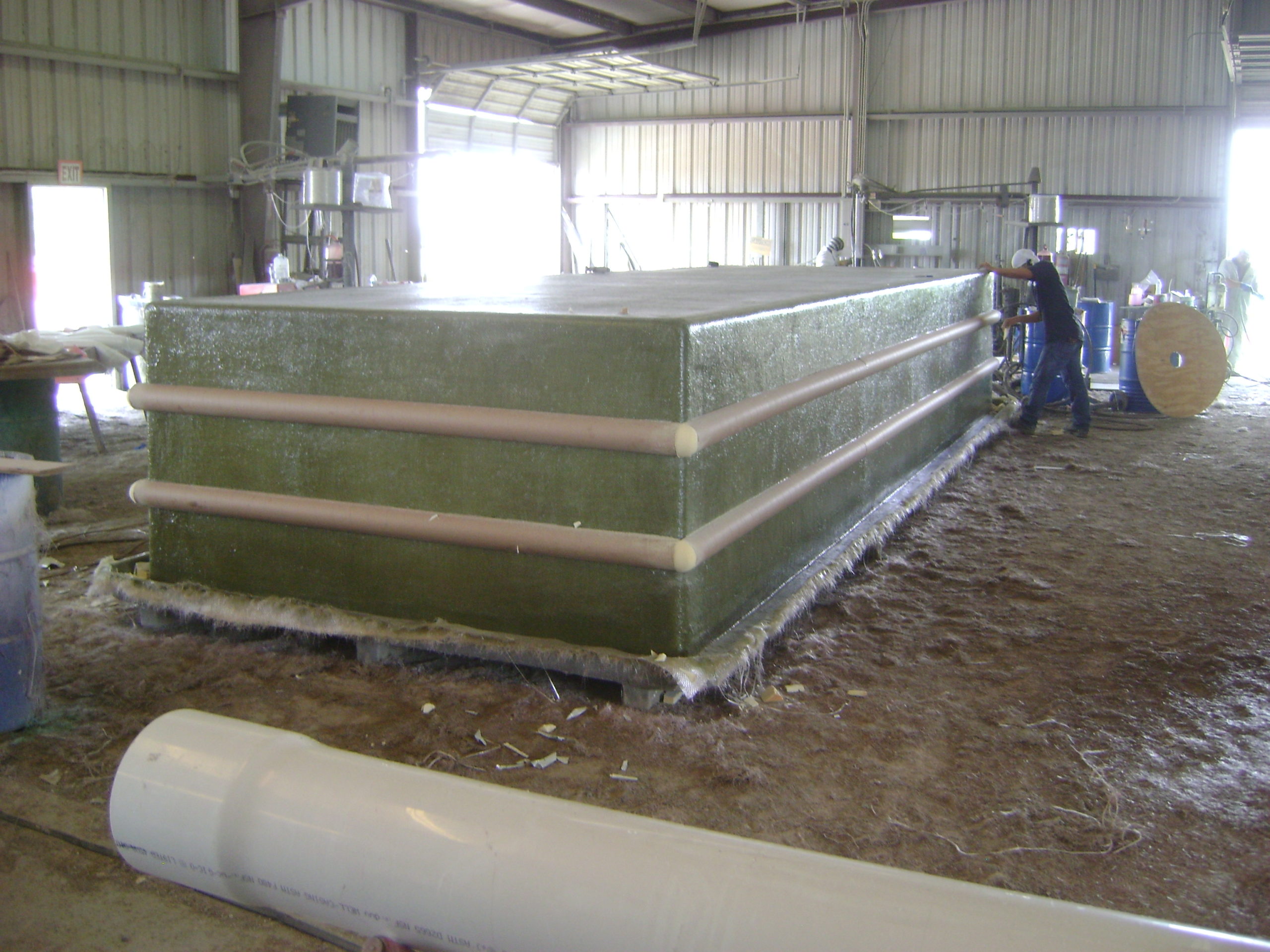 5,745 gal. Rectangular Fiberglass Tank - Hydro Composites, LLC