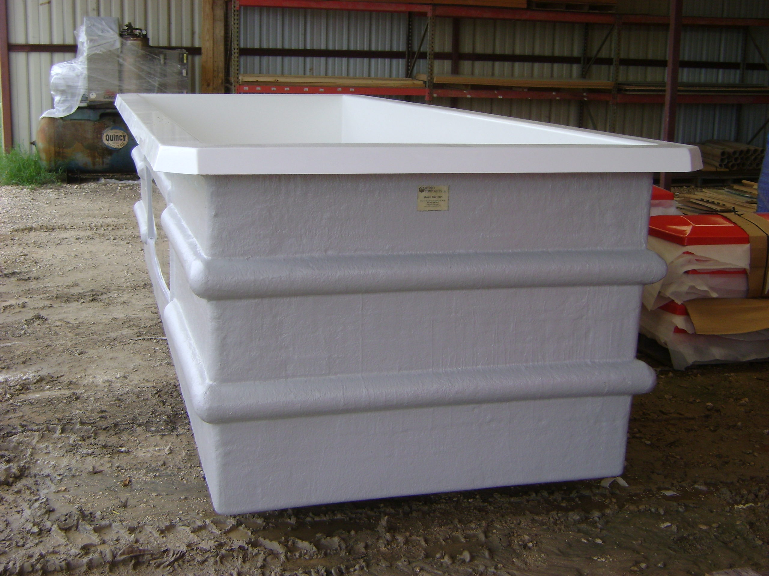 2,245 gal. Rectangular Fiberglass Tank - Hydro Composites, LLC