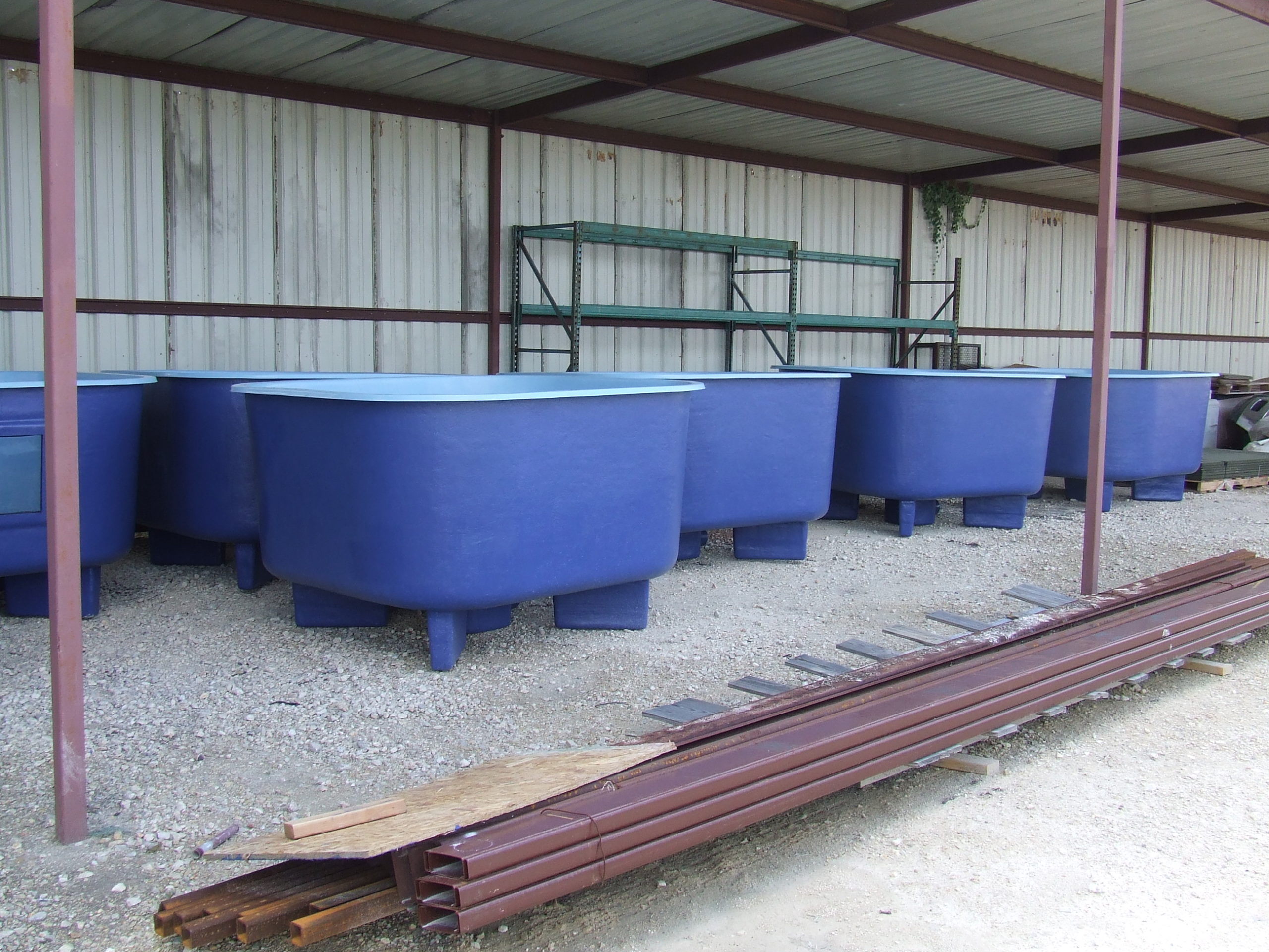 1,050 gal. Semi-Square Fiberglass Tank | Hydro Composites, LLC
