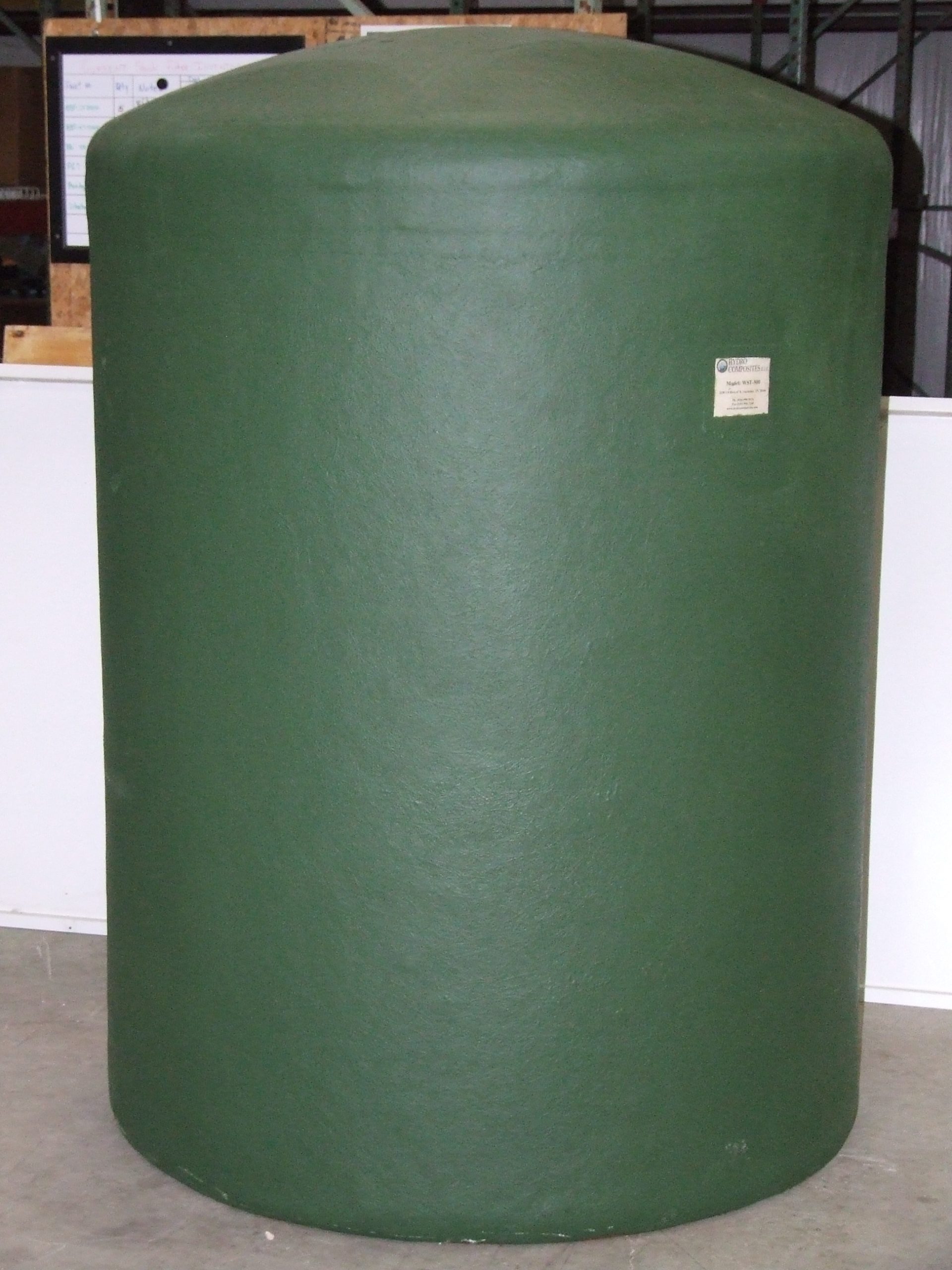 500 gal. Cylindrical Water Storage Tank - Hydro Composites, LLC