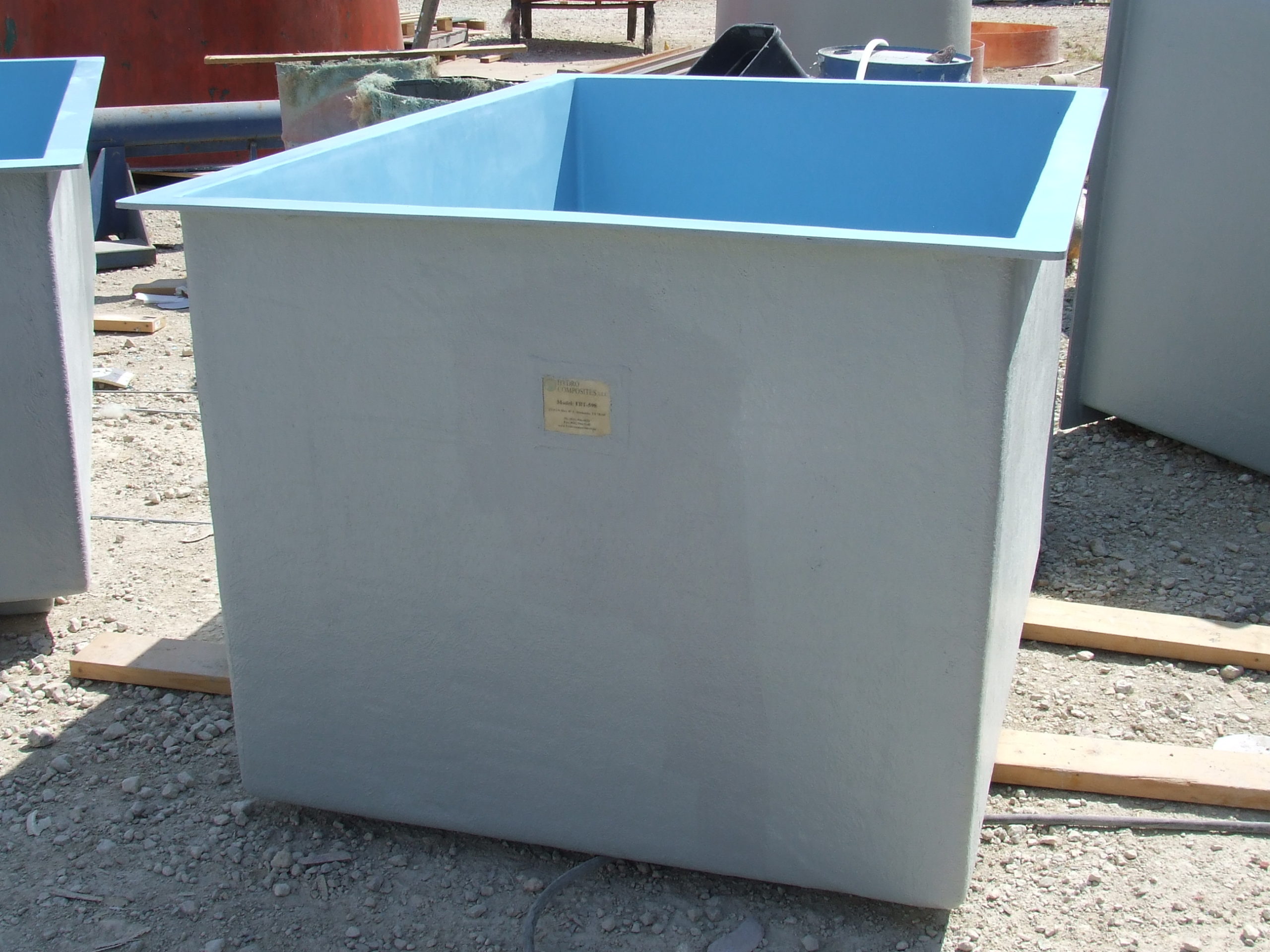 598 gal. Rectangular Fiberglass Tank - Hydro Composites, LLC