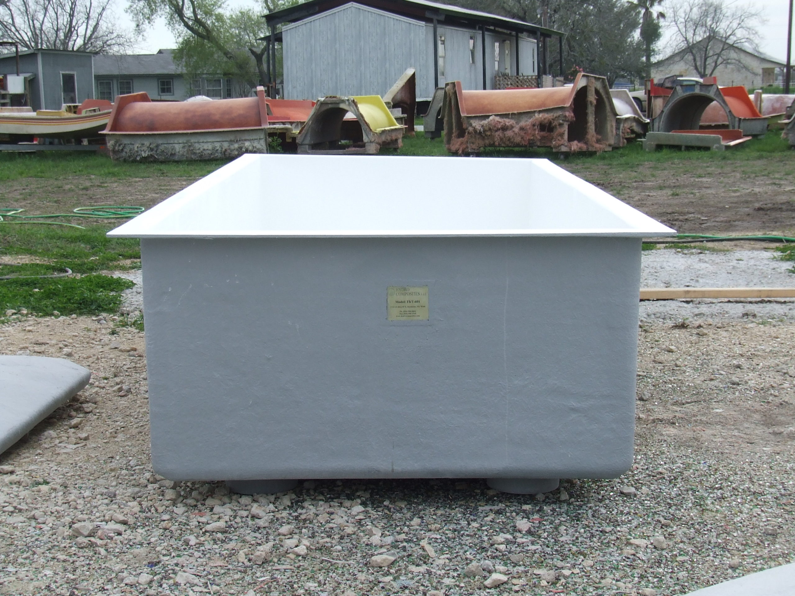 601 gal. Rectangular Fiberglass Tank - Hydro Composites, LLC
