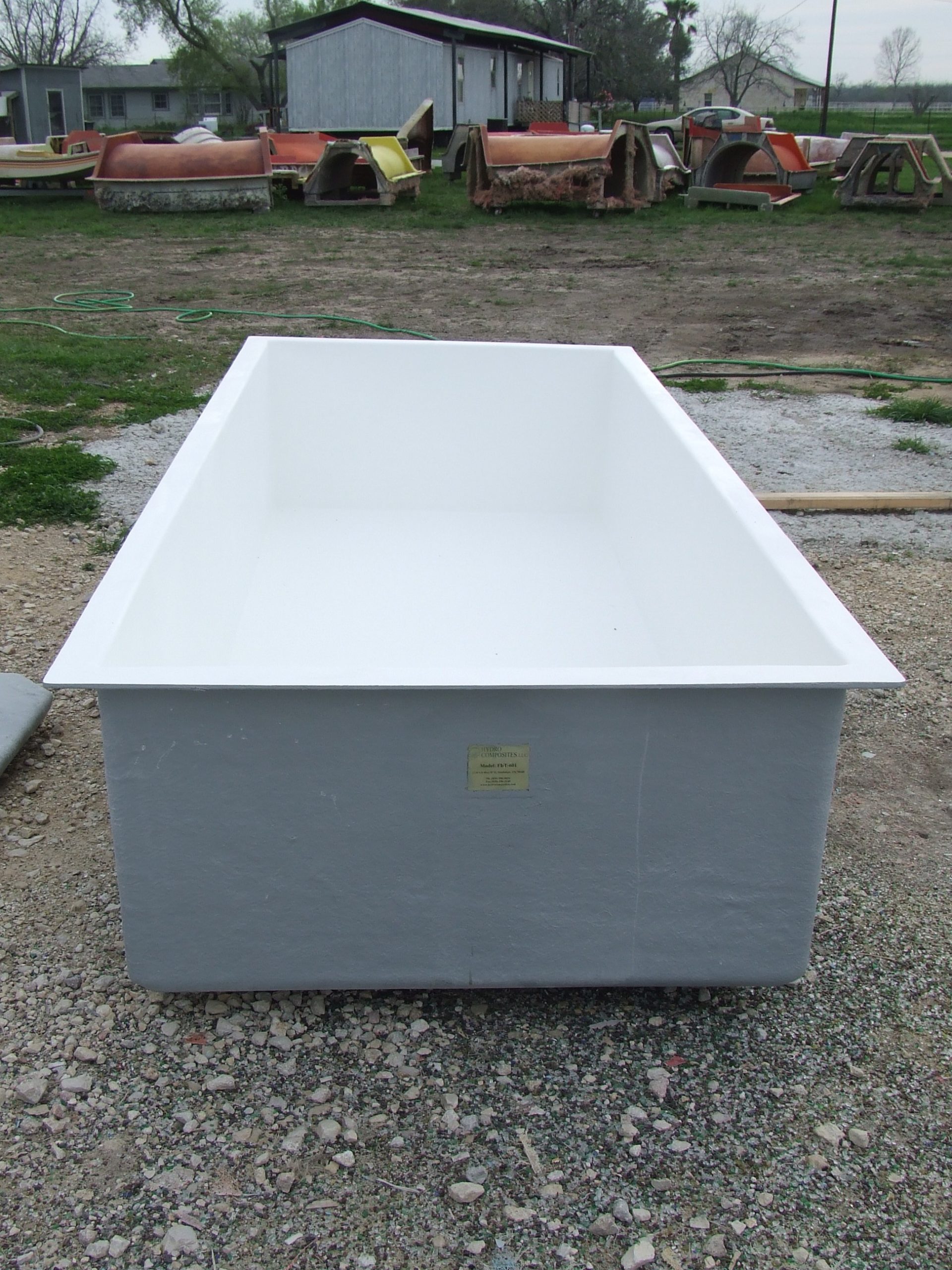 601 gal. Rectangular Fiberglass Tank - Hydro Composites, LLC