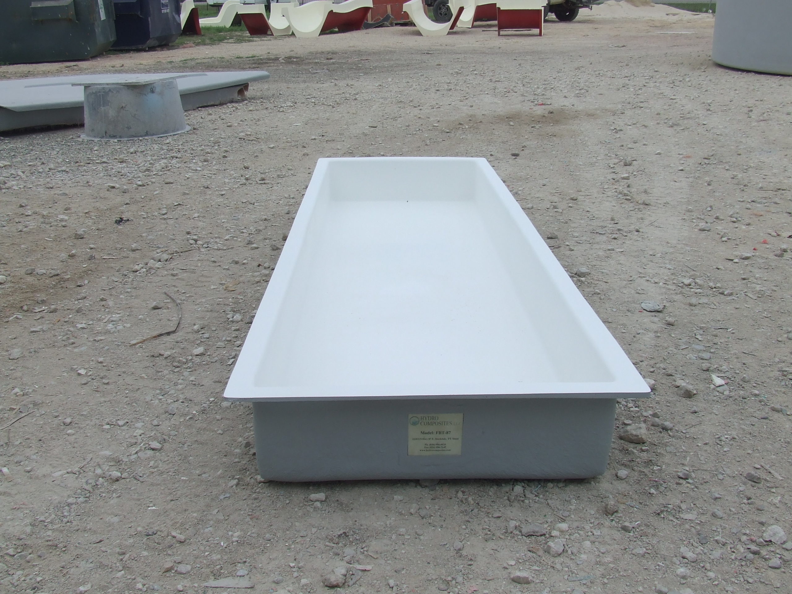 87 gal. Rectangular Fiberglass Tray - Hydro Composites, LLC