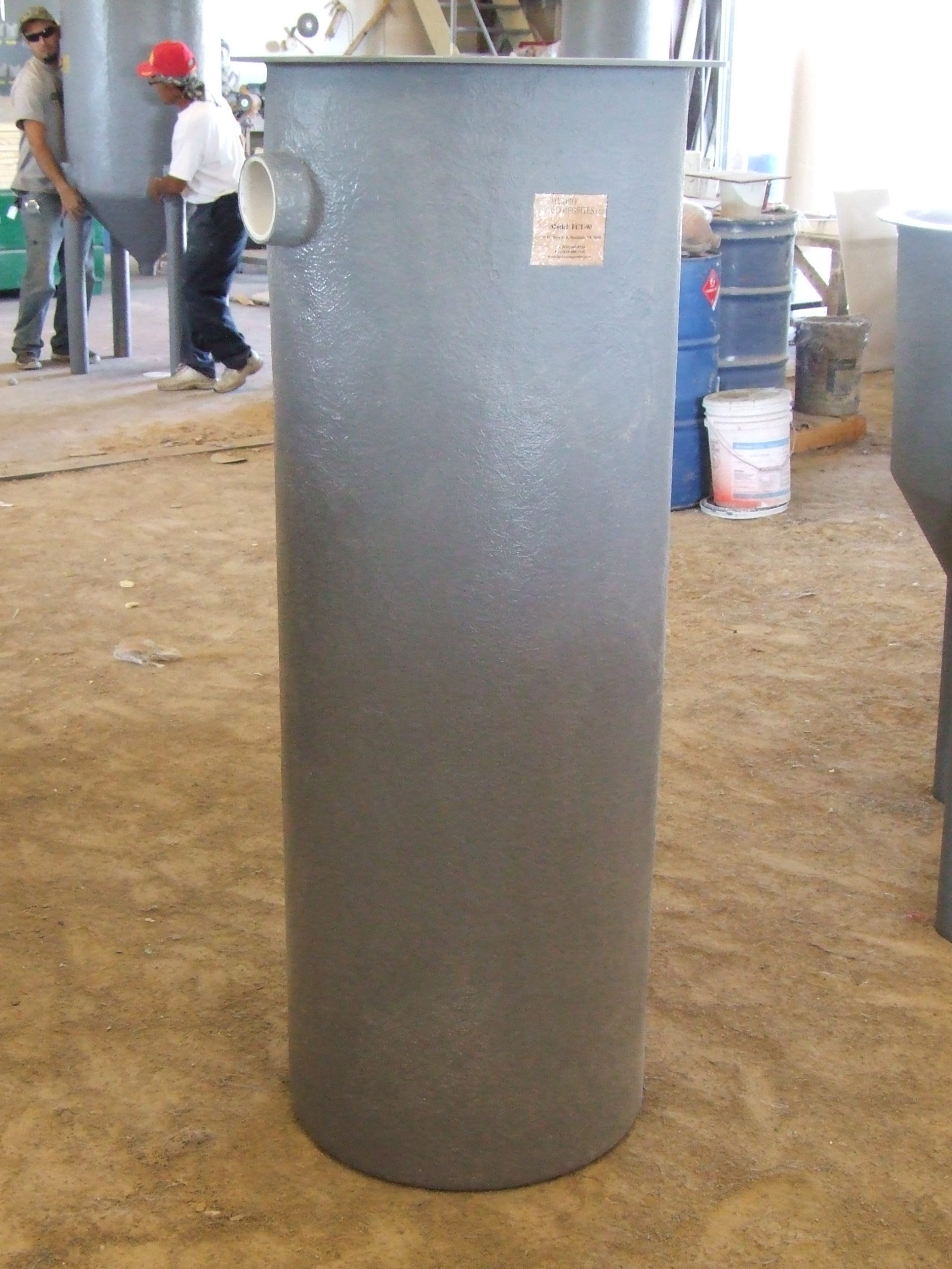 90 gal. Cylindrical Fiberglass Tank - Hydro Composites, LLC