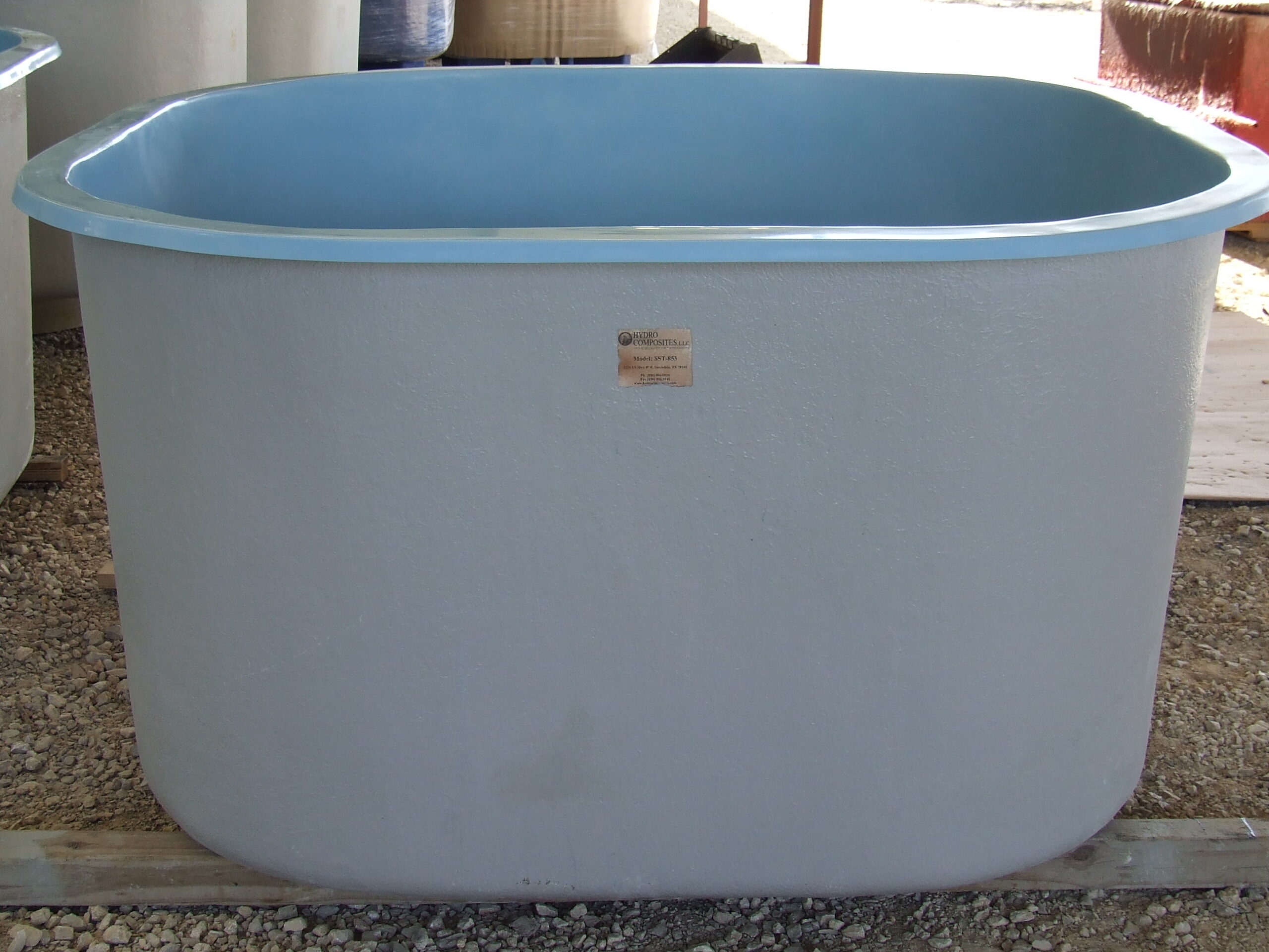853 gal. Semi-Square Fiberglass Tank - Hydro Composites, LLC
